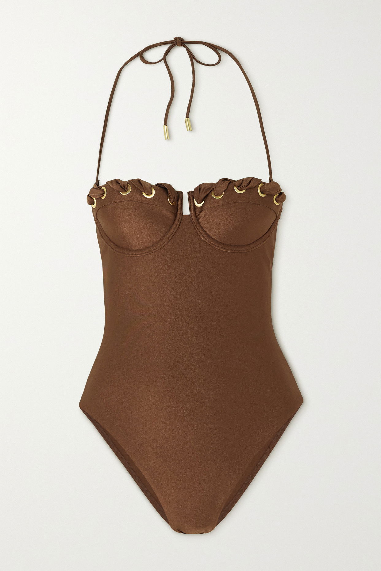 Devi Eyelet Embellished Cutout Swimsuit Endource